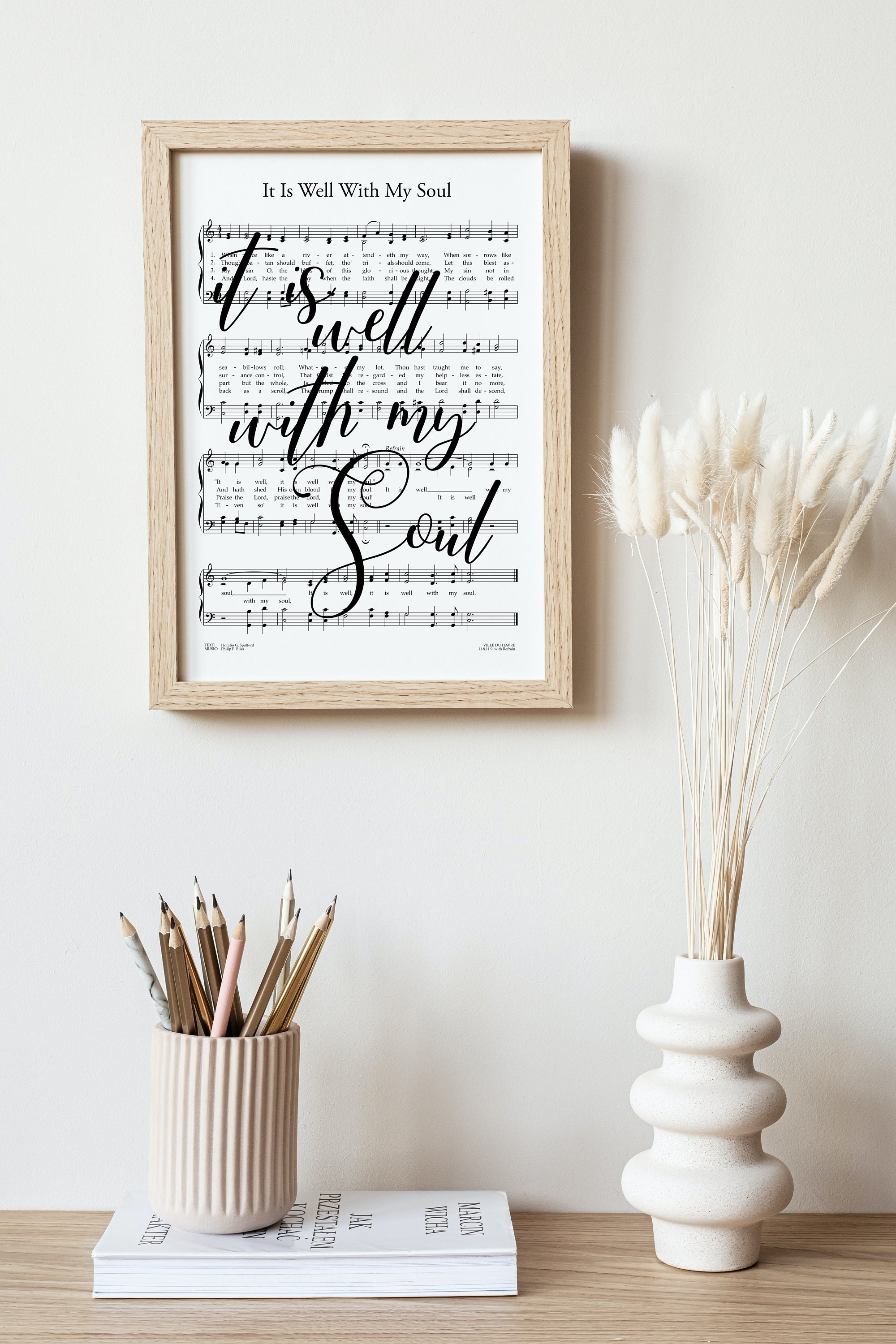 It is Well With My Soul Hymn Print, Large Print Sheet Music, Printable ...