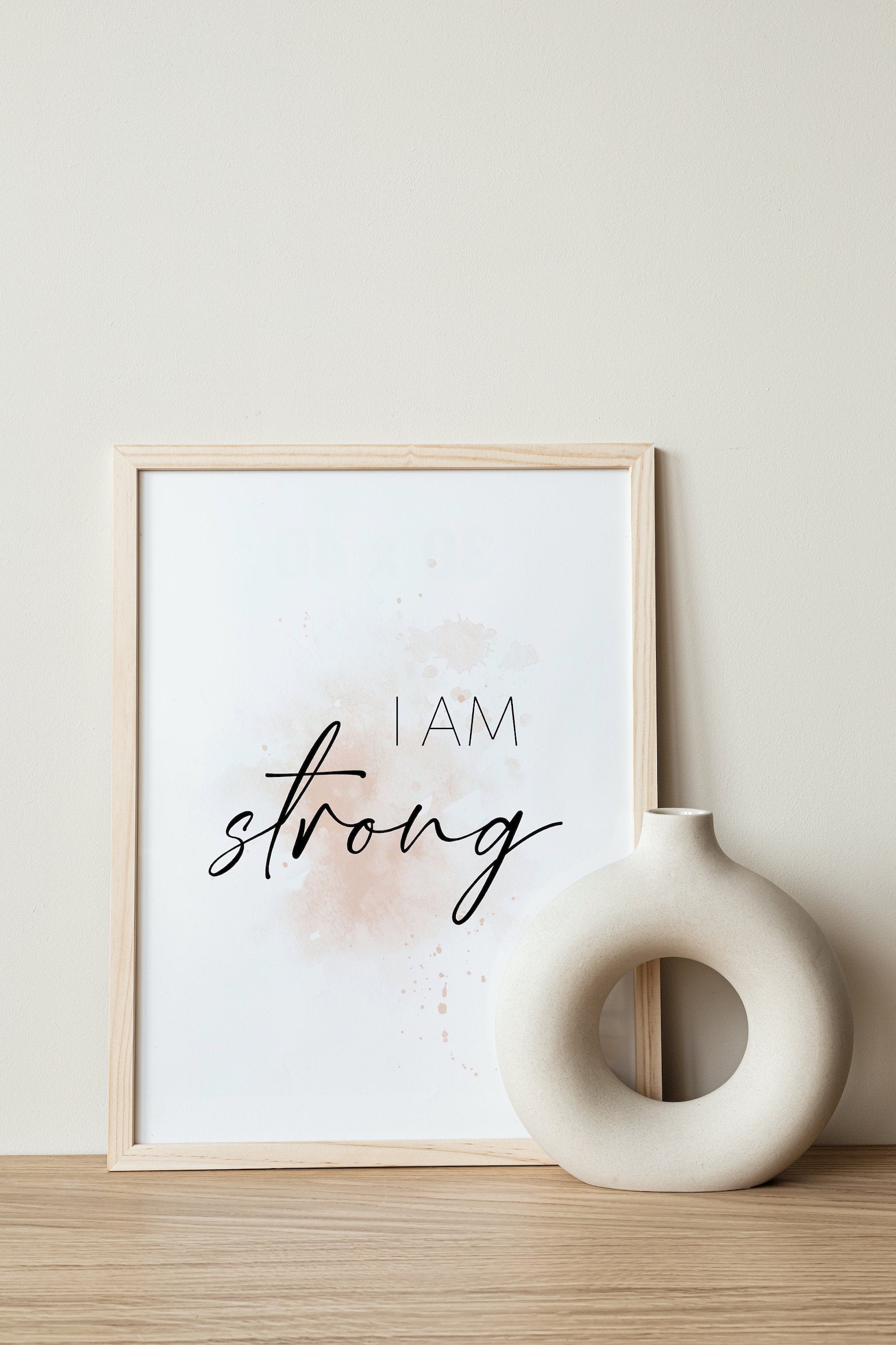 I Am Strong Affirmations Wall Art Positive Affirmation - Etsy