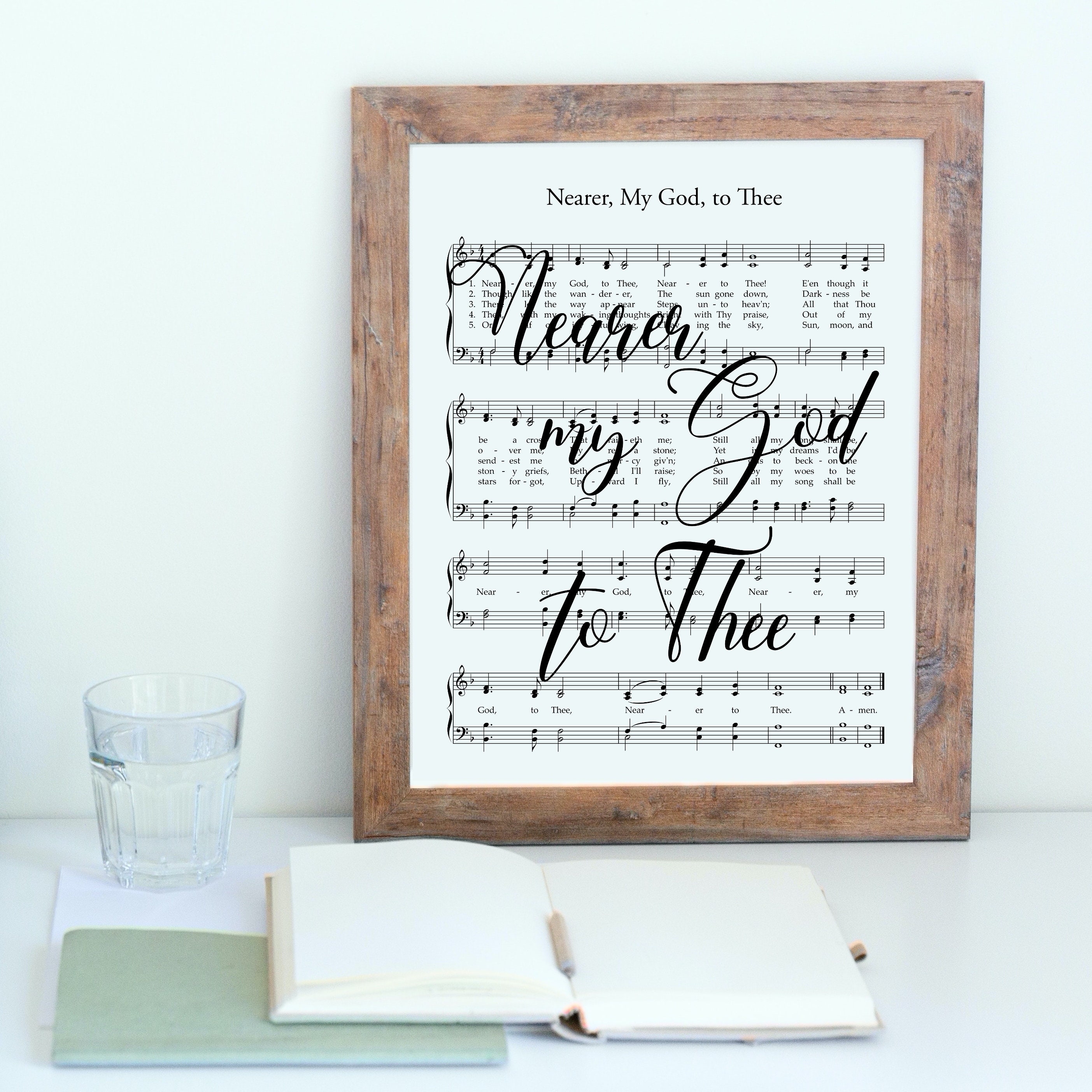 Nearer My God to Thee Hymn Hymn Prints Hymn Art Hymn Decor - Etsy