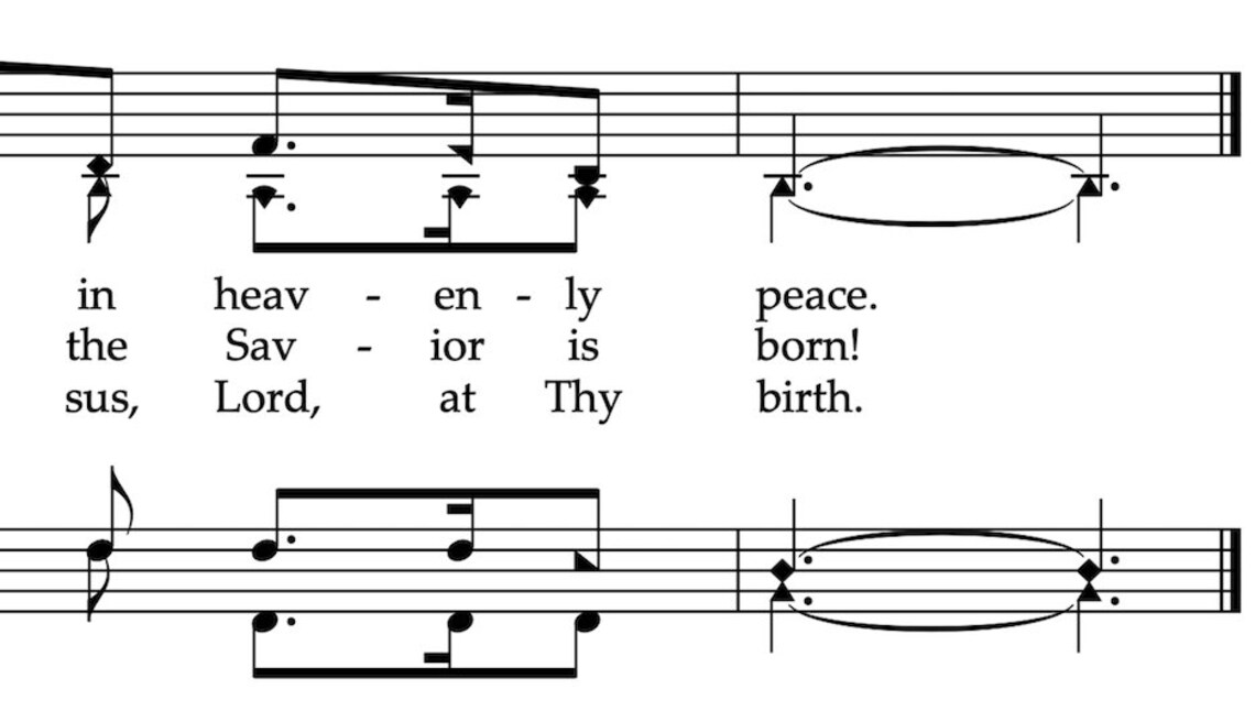 Silent Night Hymn Shape Note Music Christmas Decor Hymn - Etsy
