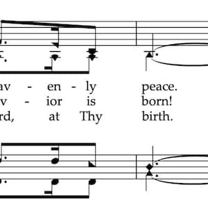 Silent Night Hymn, Shape Note Music, Christmas Decor, Hymn Prints ...