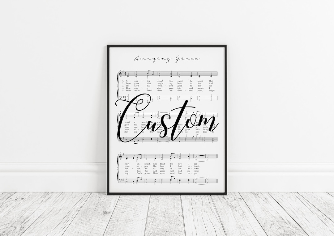 Custom Hymn Print, Custom Wall Art, Custom Digital Print, Hymn Wall Art ...