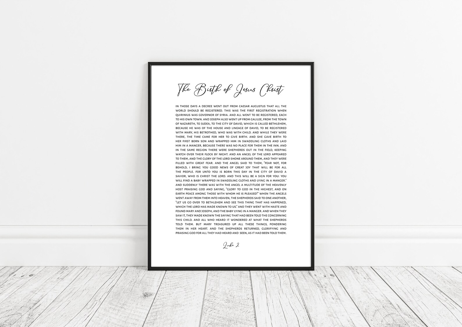 The Christmas Story, Luke Bible Story, Luke 2, Bible Verse Wall Art ...