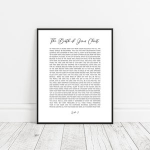 The Christmas Story, Luke Bible Story, Luke 2, Bible Verse Wall Art ...
