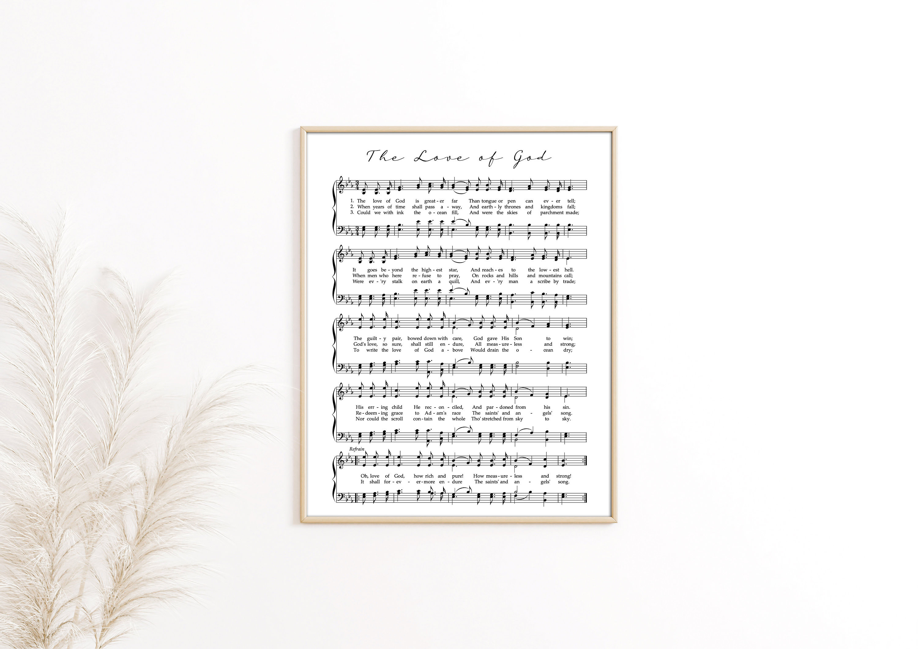 The Love of God Hymn Print, Printable Hymns, Hymn Music Page, Digital ...