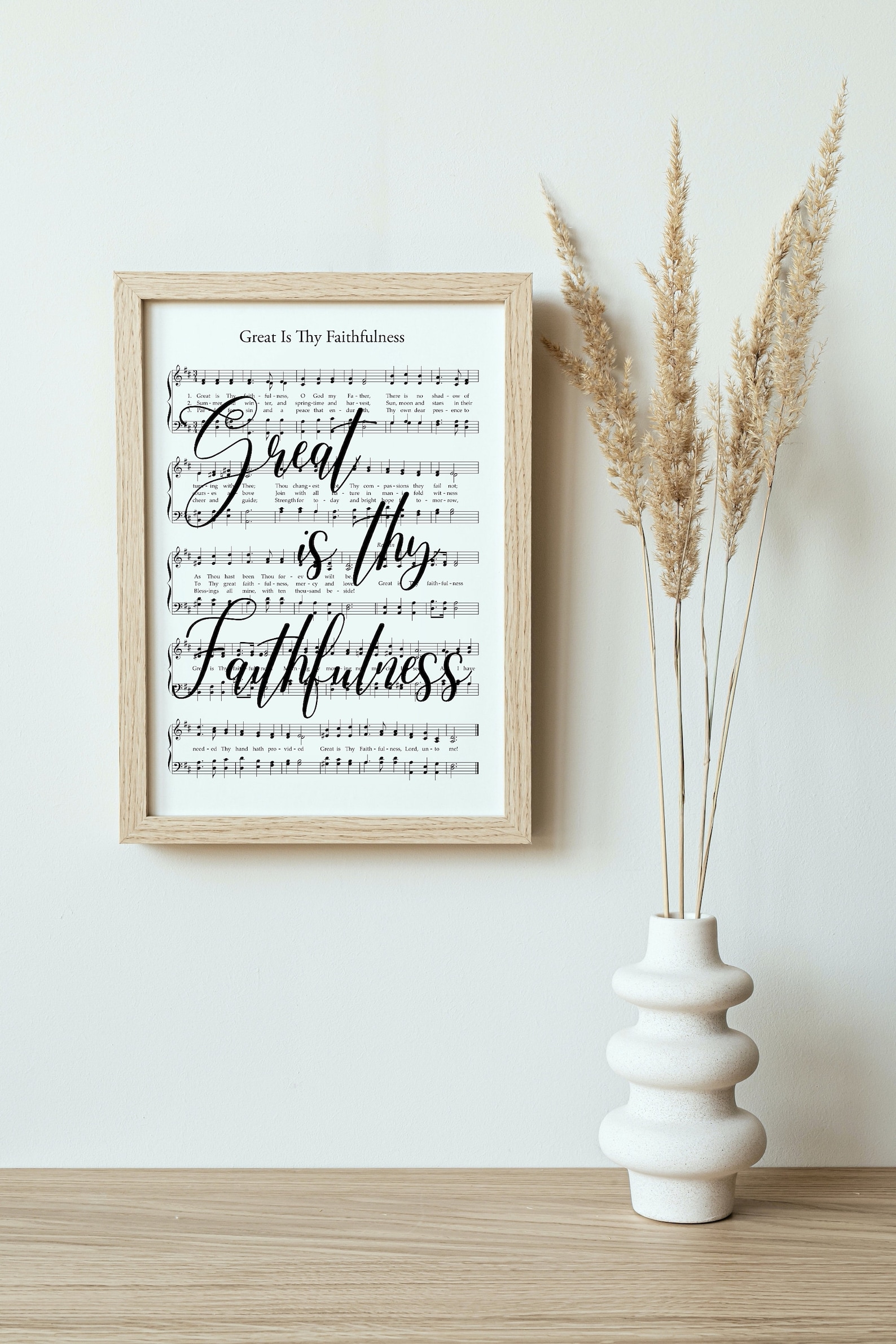 Great is Thy Faithfulness Hymn Hymn Music Sheet Large Print | Etsy