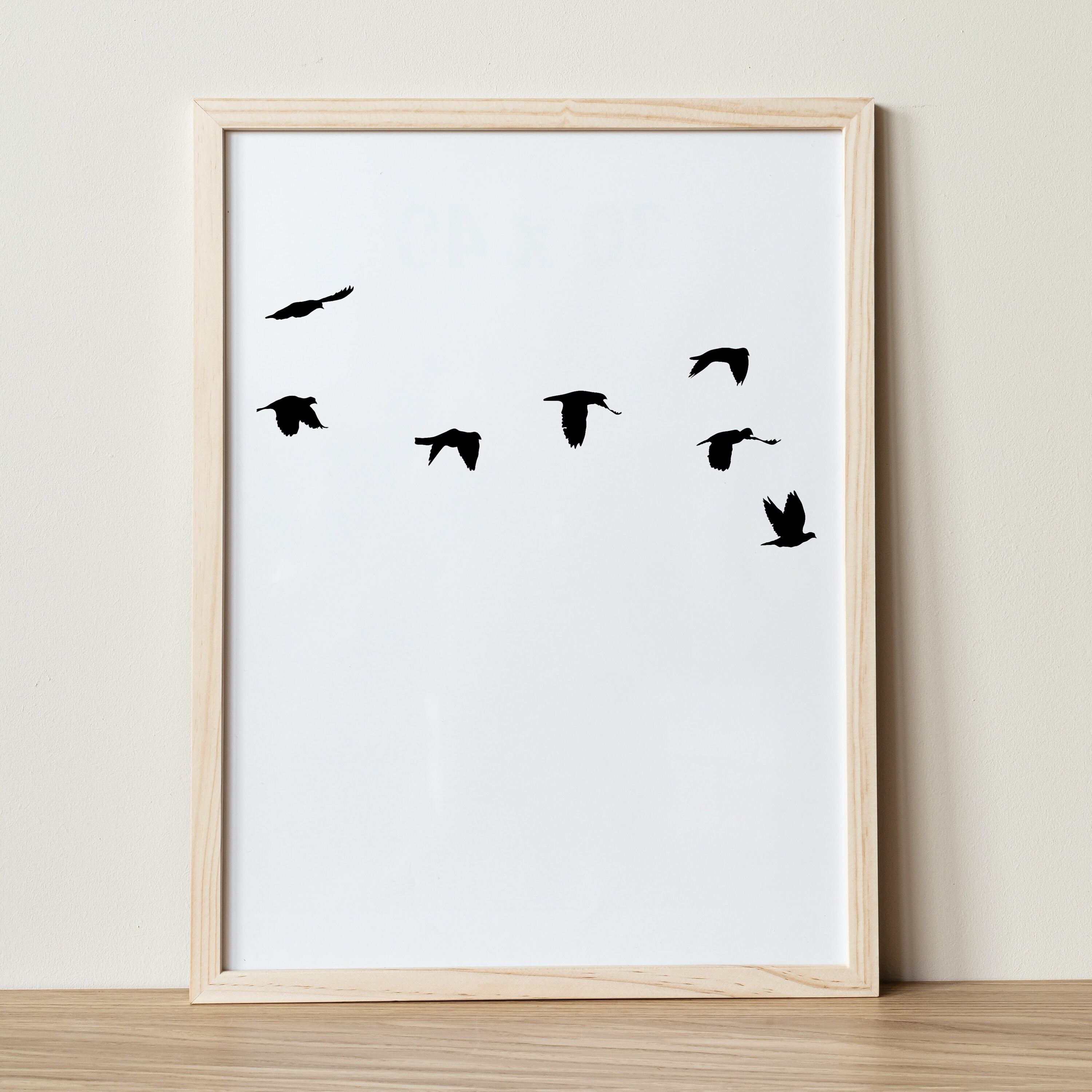 Flying Birds Print, Flock of Birds Wall Art, Printable Flying Birds ...