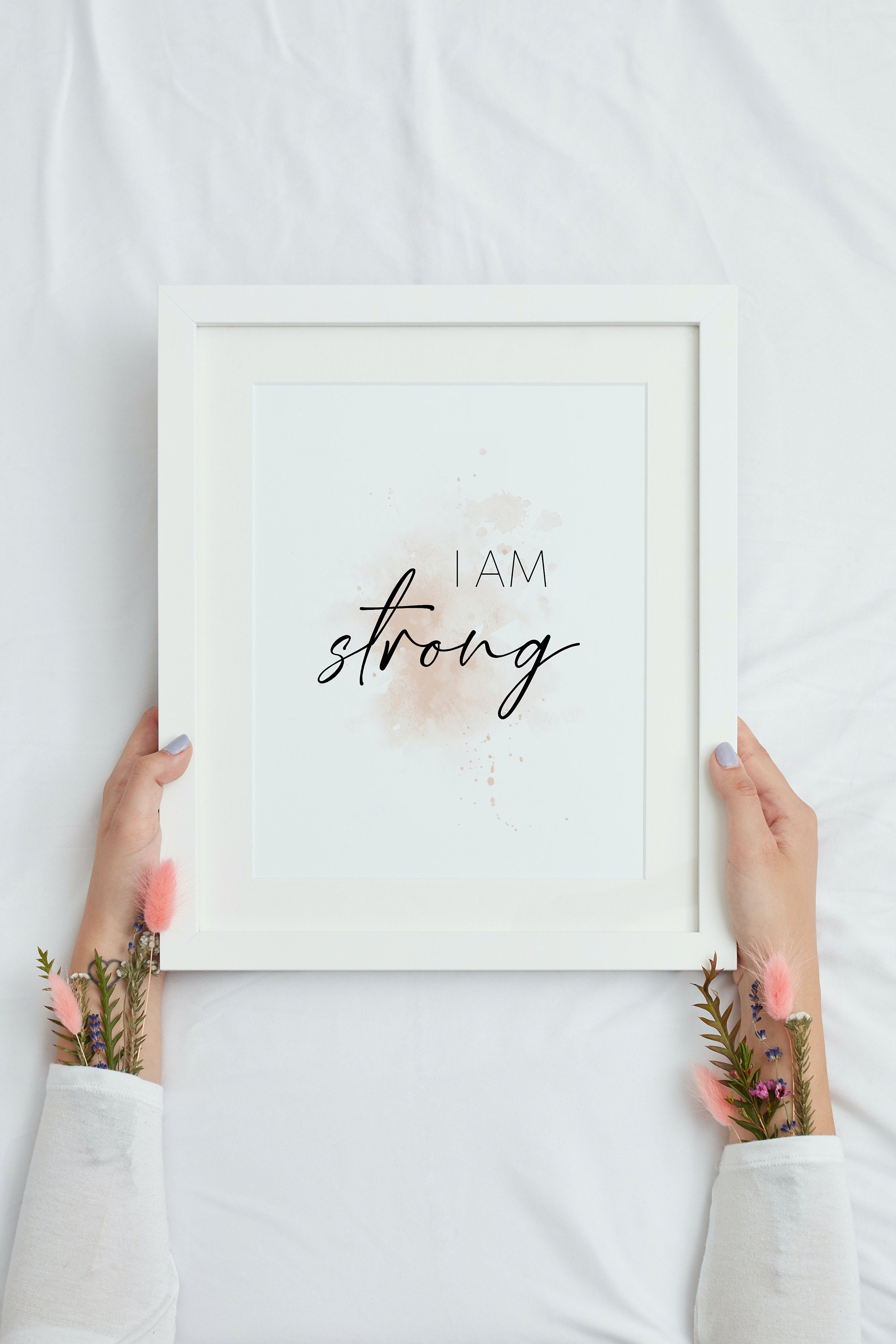 I Am Strong Affirmations Wall Art Positive Affirmation - Etsy