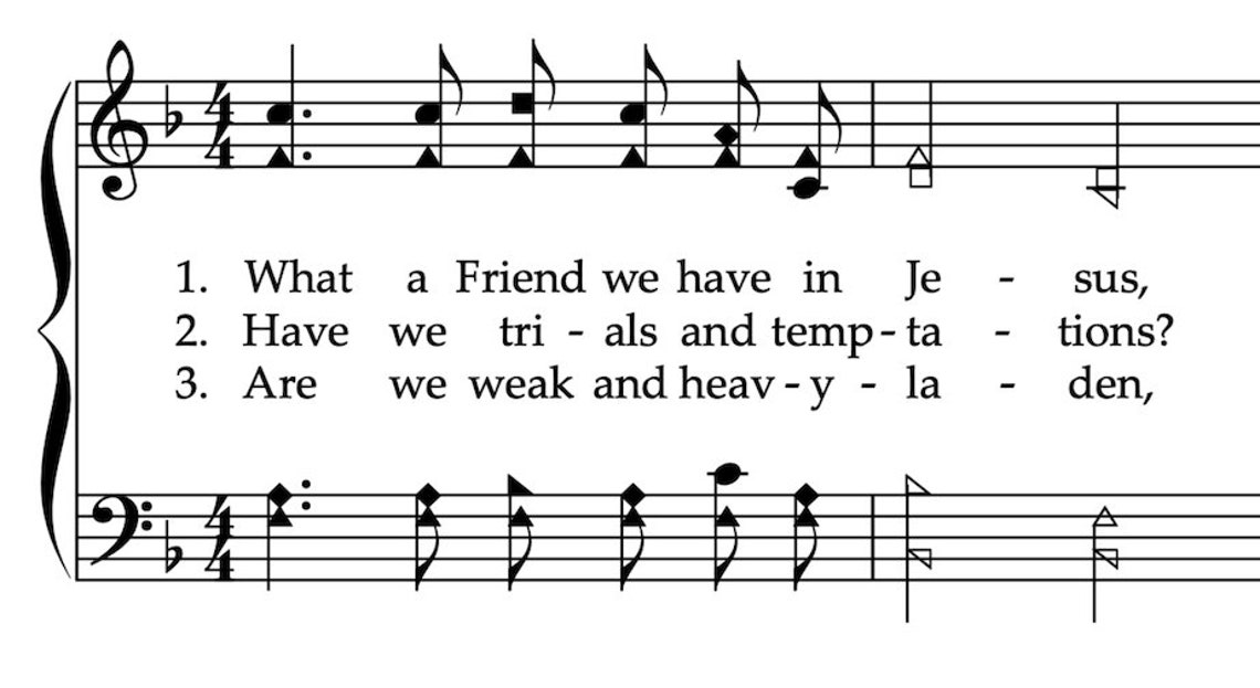 What A Friend We Have In Jesus Hymn Print Shape Note Hymn Etsy Canada