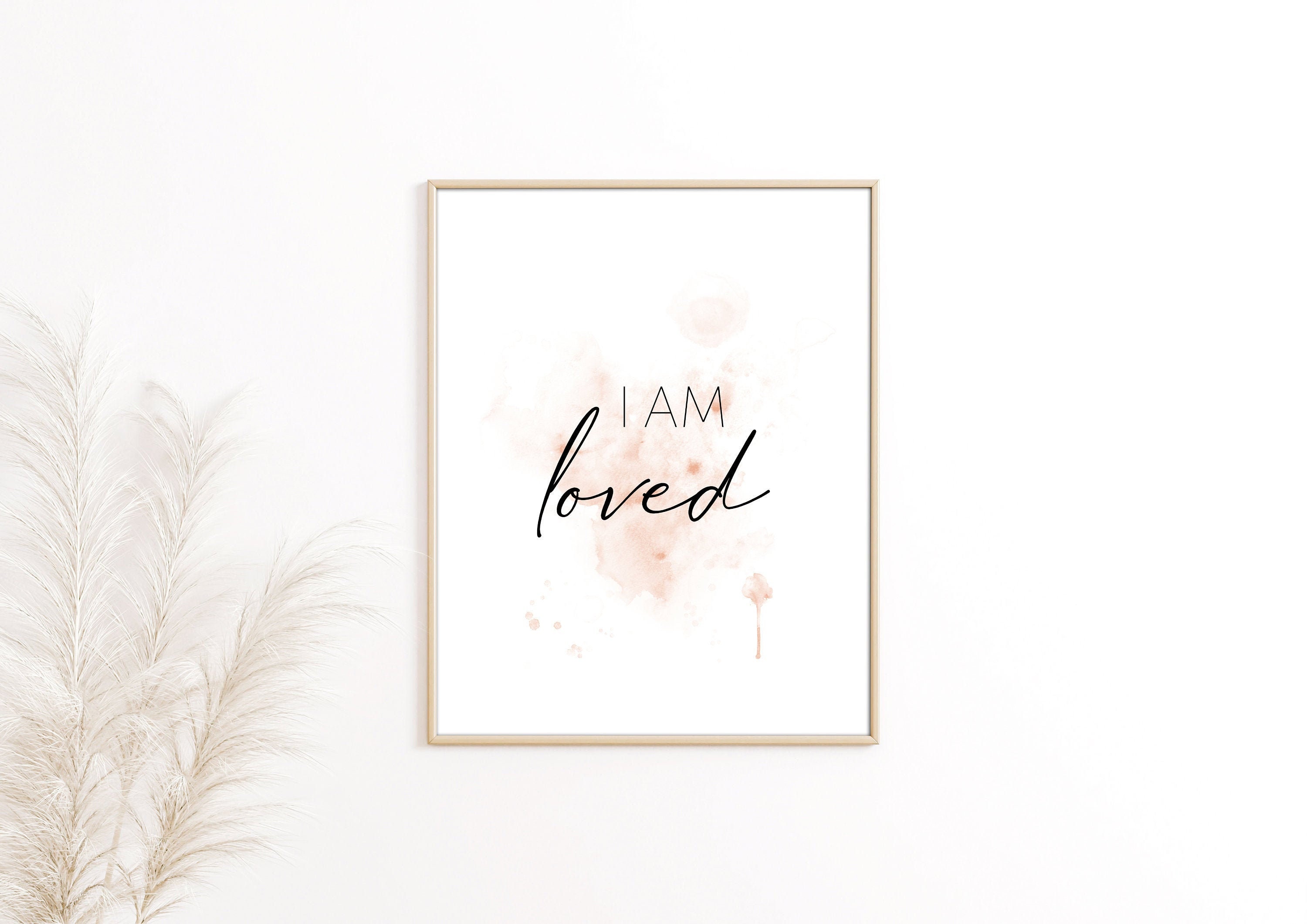 I Am Loved Affirmations Wall Art Positive Affirmation Daily - Etsy