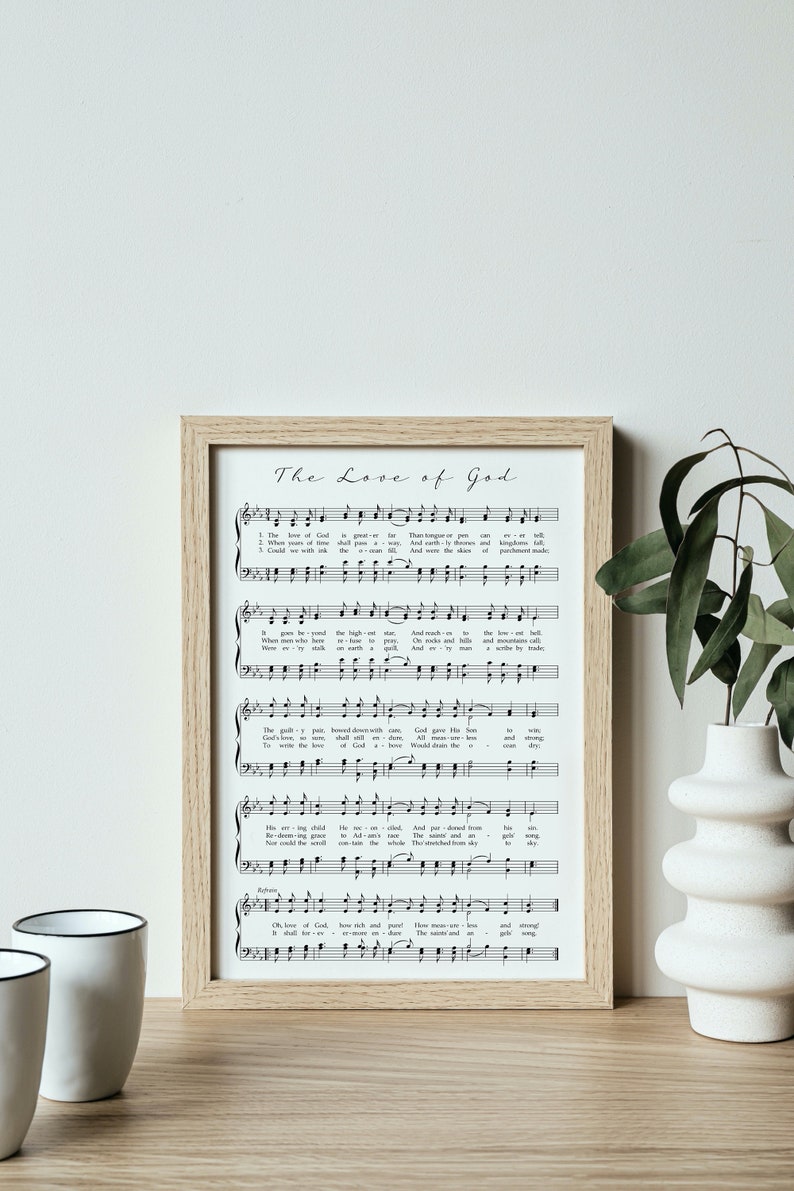 The Love of God Hymn Print, Printable Hymns, Hymn Music Page, Digital ...