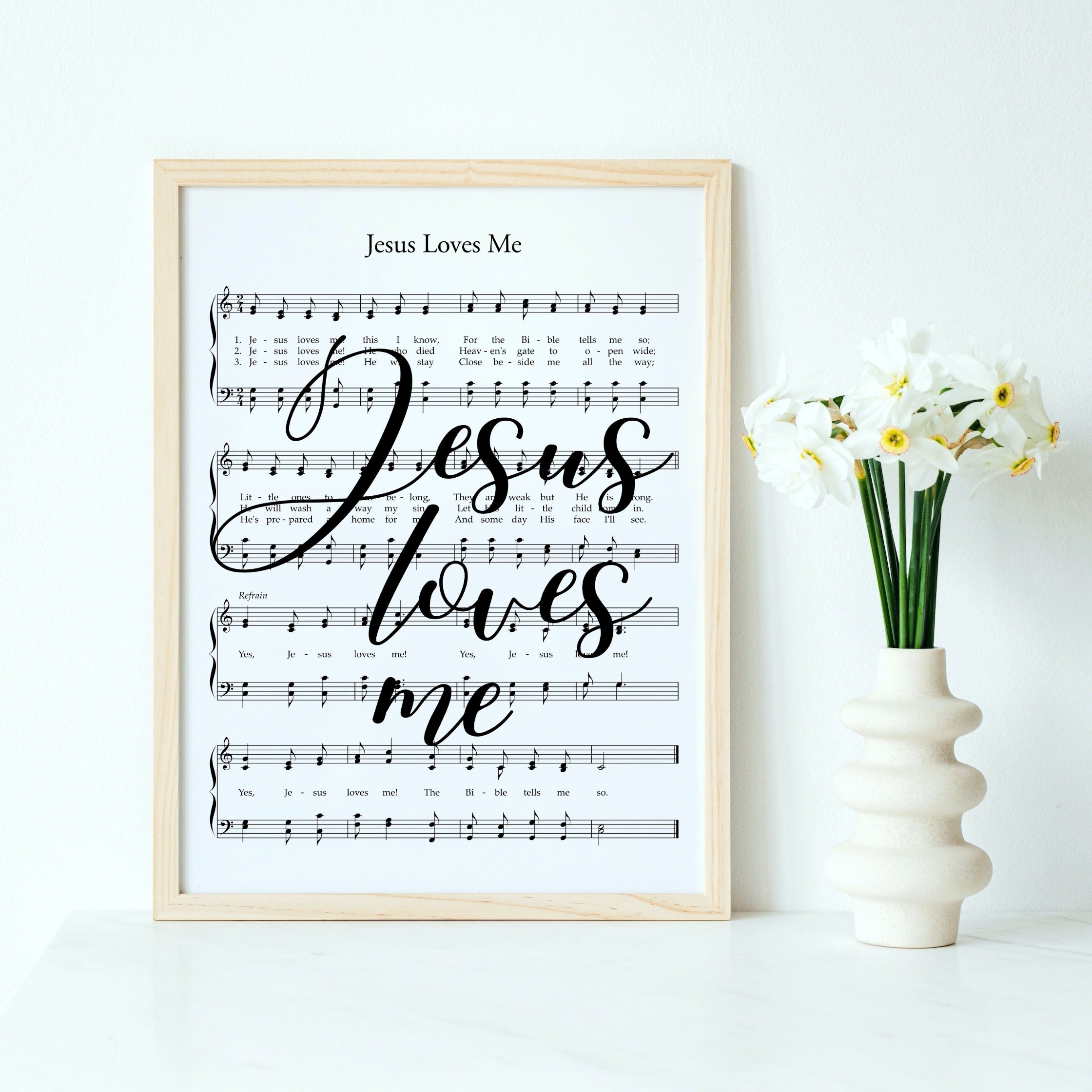 Jesus Loves Me Hymn Hymn Art Hymn Prints Hymn Wall Art - Etsy