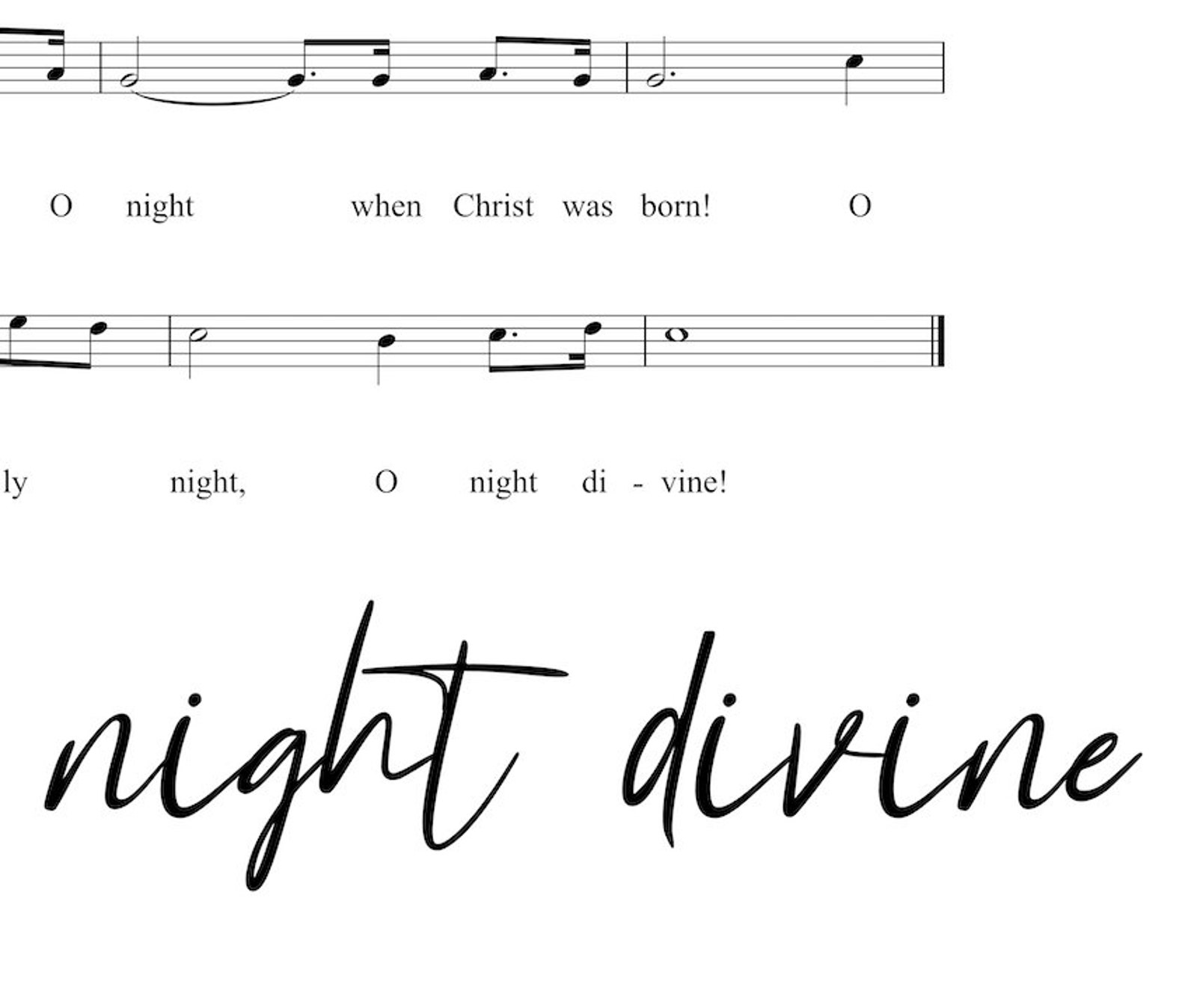 O Holy Night Hymn, O Holy Night Decor, Christmas Hymns, Xmas Poster ...