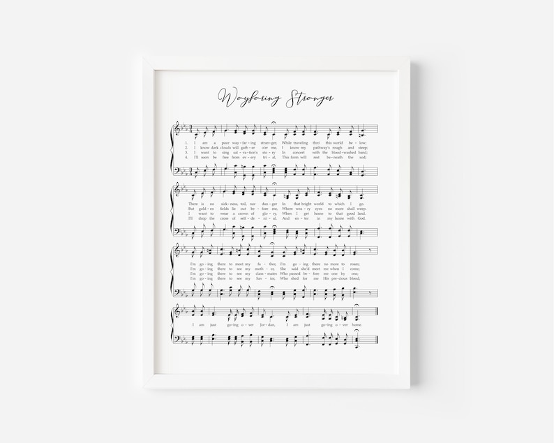 Wayfaring Stranger Hymn, Poor Wayfaring Stranger, Sheet Music ...