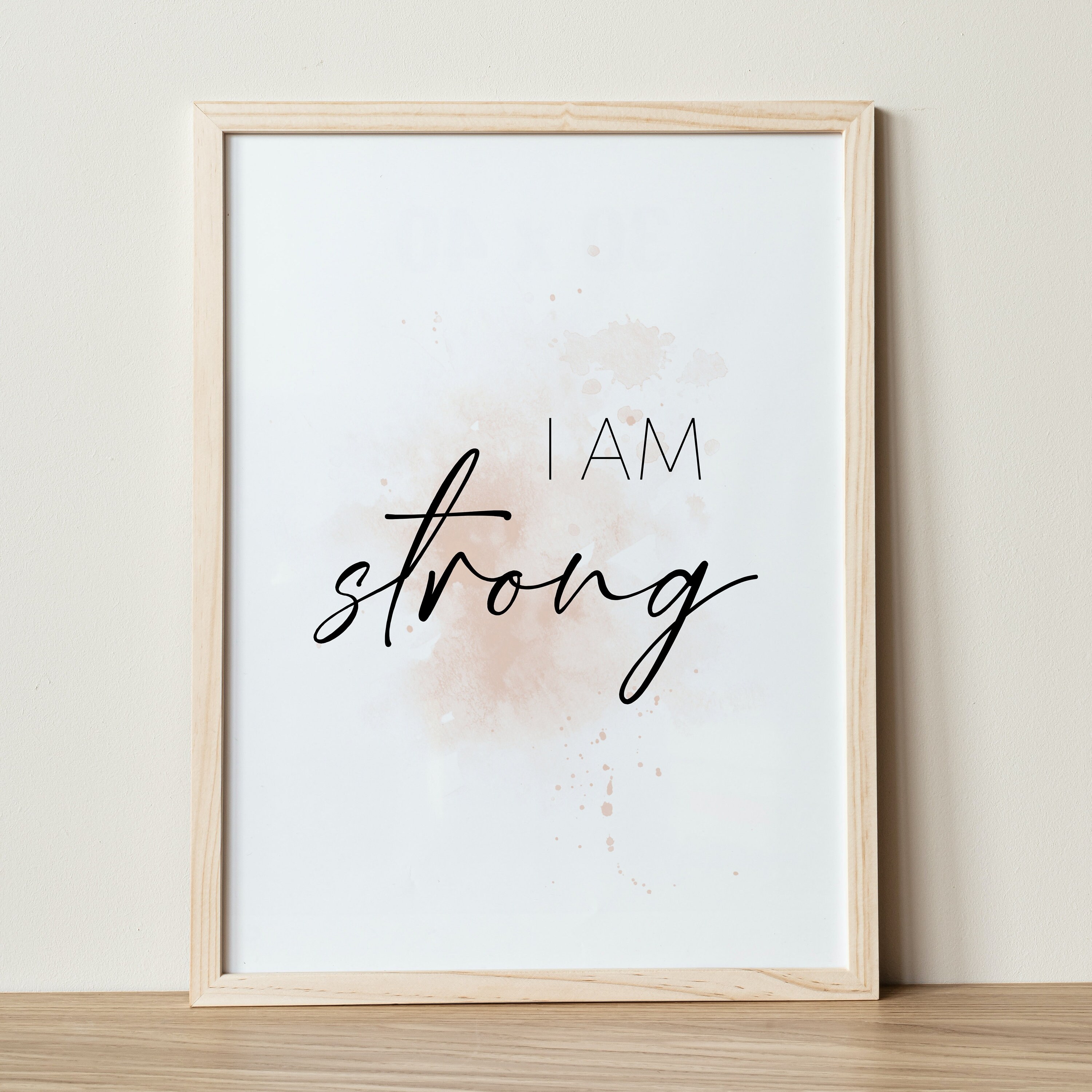 I Am Strong Affirmations Wall Art Positive Affirmation - Etsy