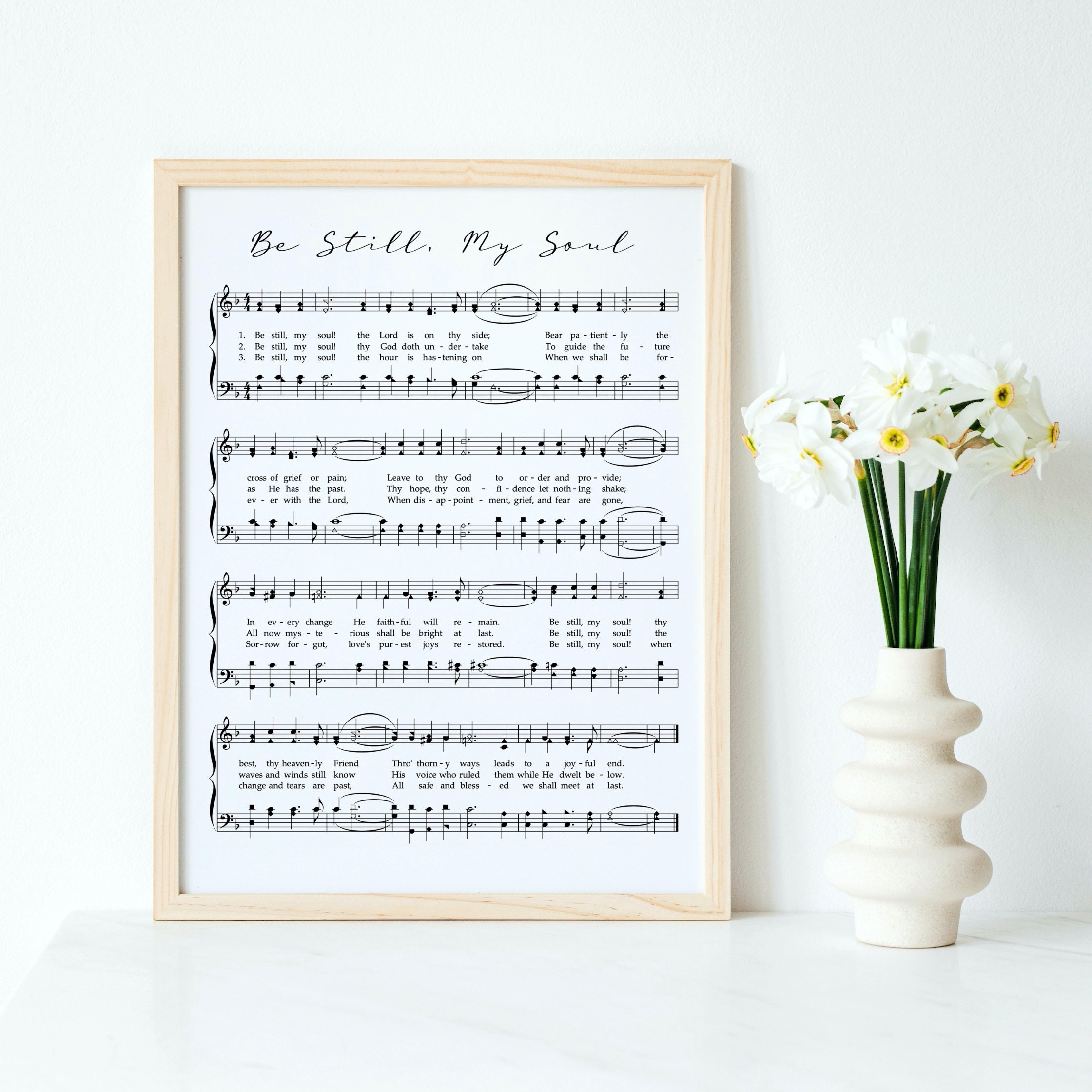 Be Still My Soul Hymn Print Shape Note Music Digital Hymn | Etsy