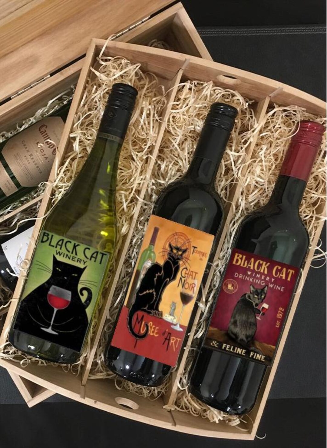 Black Cat Wine Lover's Wine Labels | Wine Enthusiast Gift | Kitchen ...