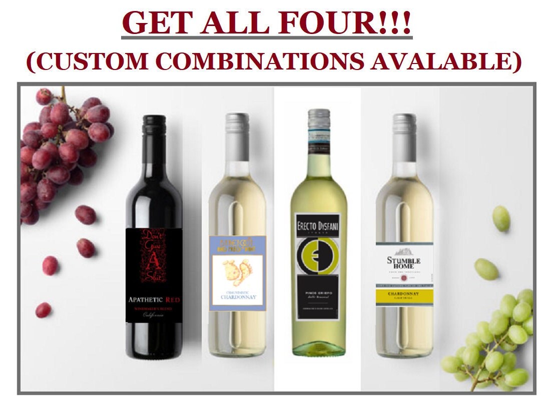 Prank Wine Labels | Funny Wine Labels | Best Friend Gift | Birthday ...