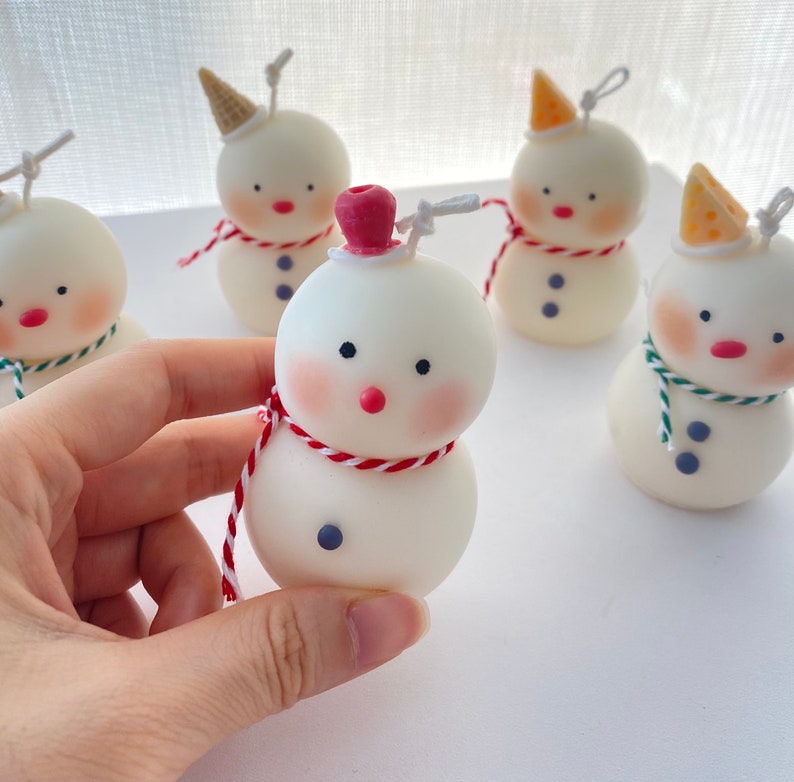 Snowman Candle, Christmas Candle, Cute Candle, Christmas Decor ...