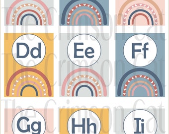 Boho Rainbow Alphabet - Etsy