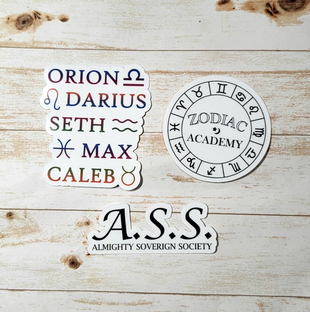 Zodiac Academy Sticker Set Zodiac Merch Lance Orion ASS - Etsy