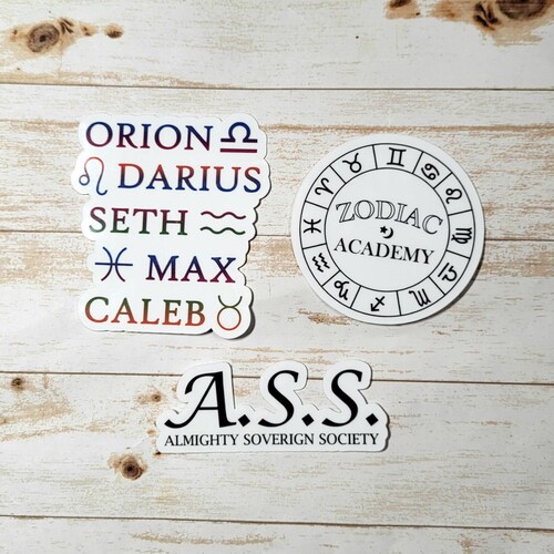 Zodiac Academy Sticker Set Zodiac Merch Lance Orion ASS - Etsy