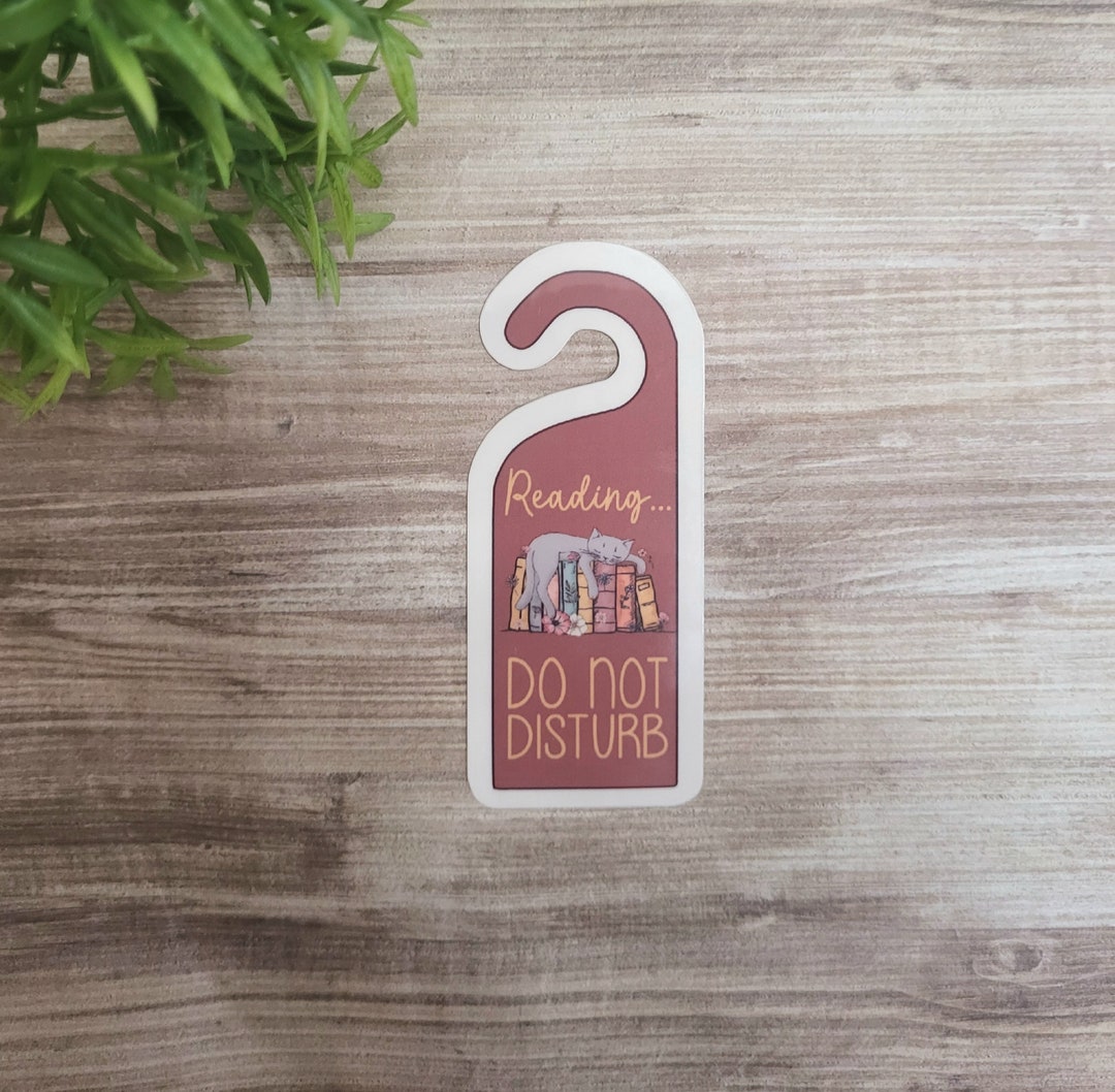 Do Not Disturb Sticker, Cats and Book Sticker, Bookish, Book Merch ...