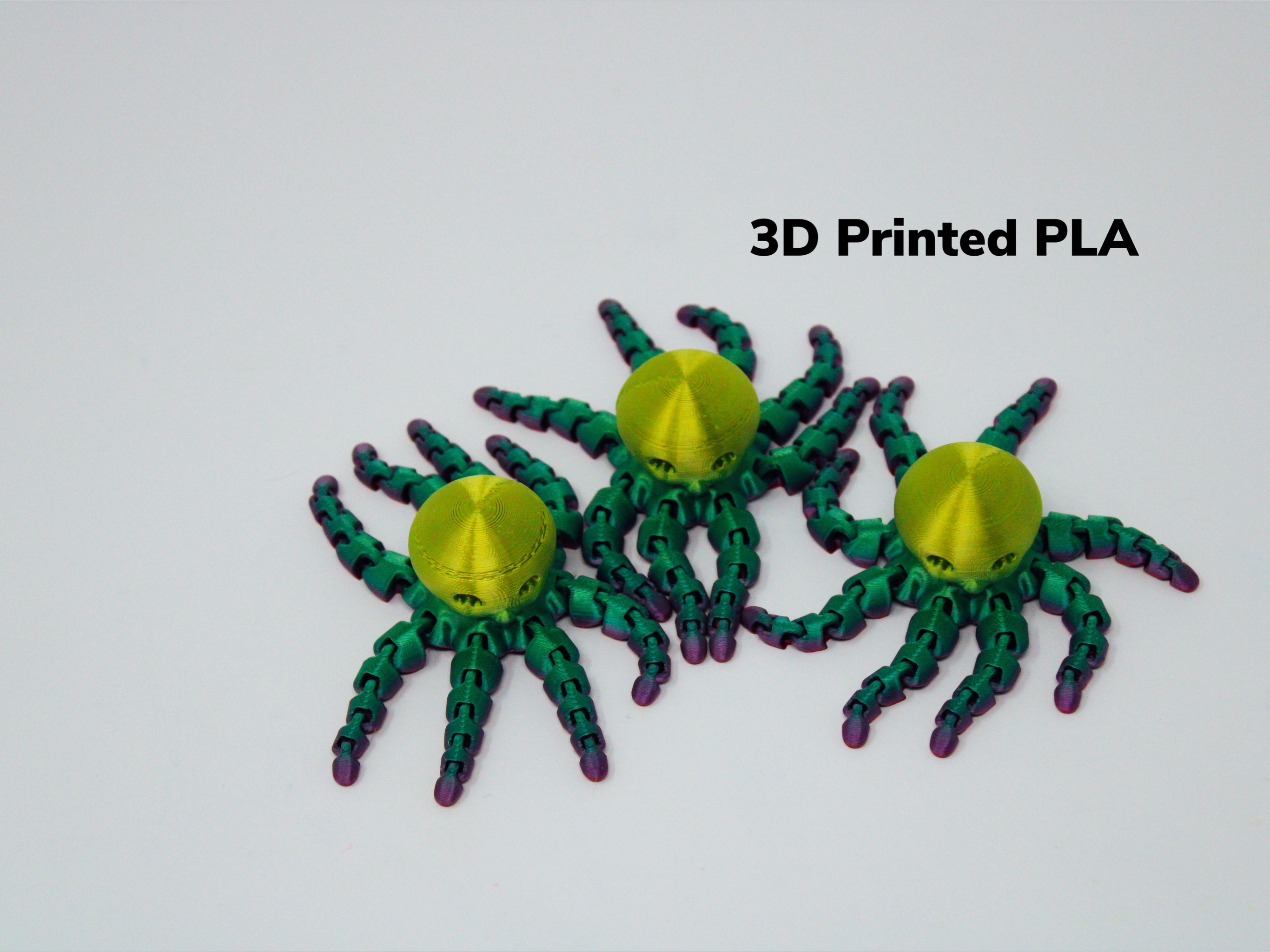 3d Printed Pla Articulated Octopus - Etsy