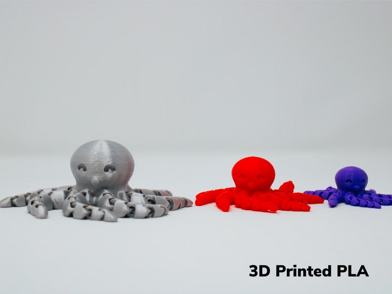 3d Printed Pla Articulated Octopus - Etsy