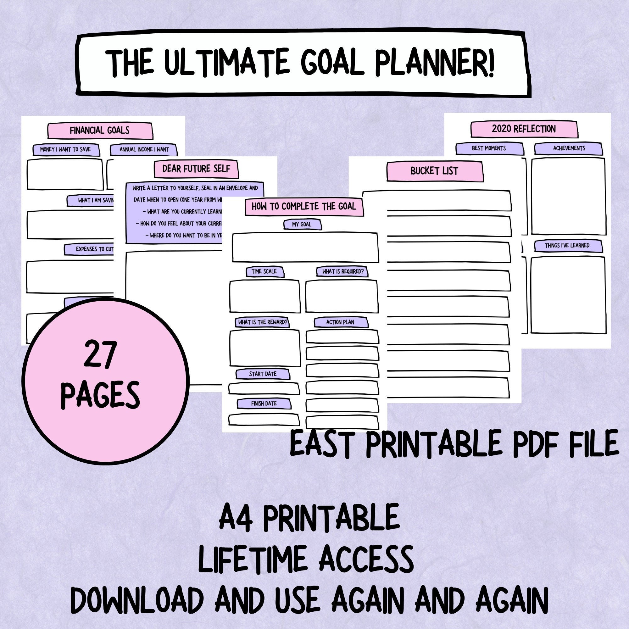 The Ultimate Printable Goal Planner - Etsy
