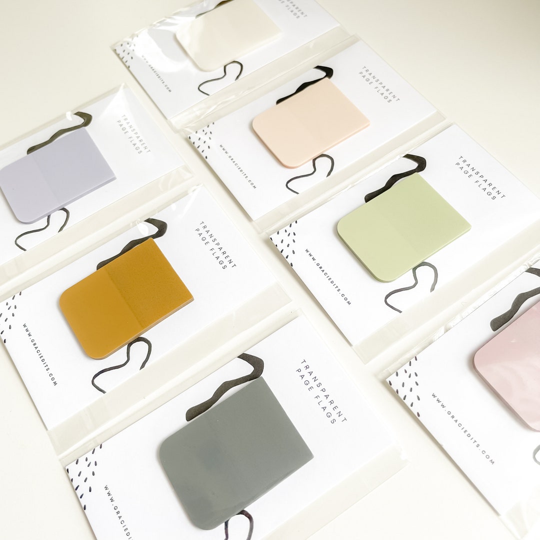 Transparent Page Flags - Etsy