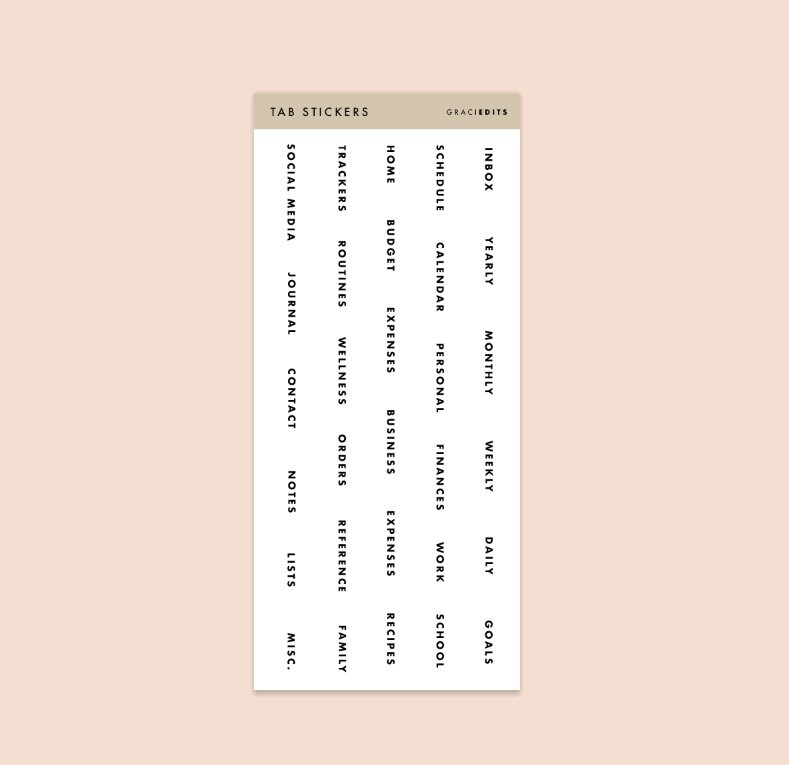 Tab Stickers - Etsy