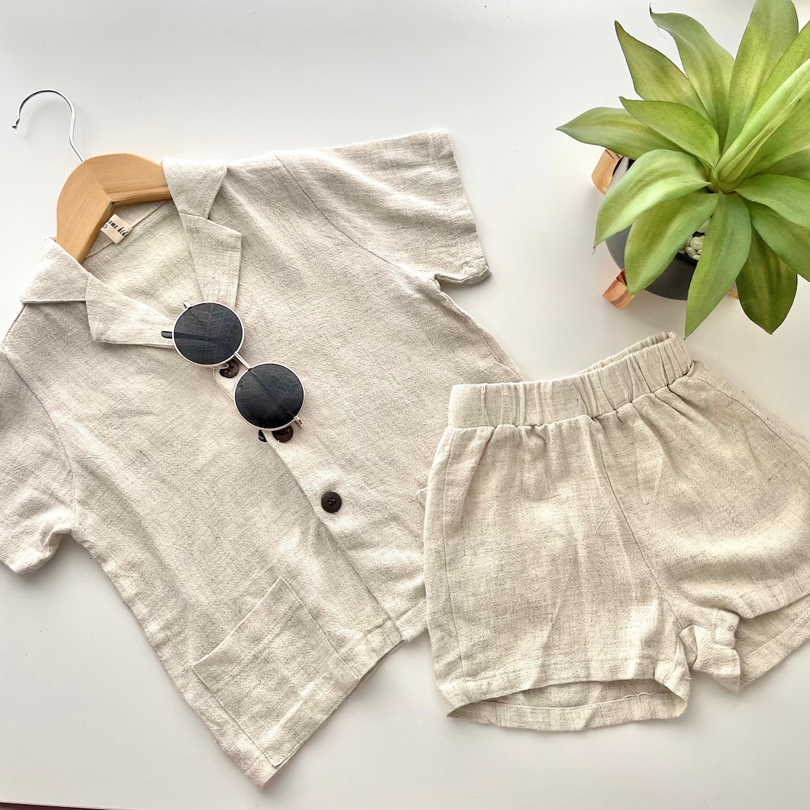 Kids Linen Set Toddler Boy Girl Vacation Outfit Summer - Etsy