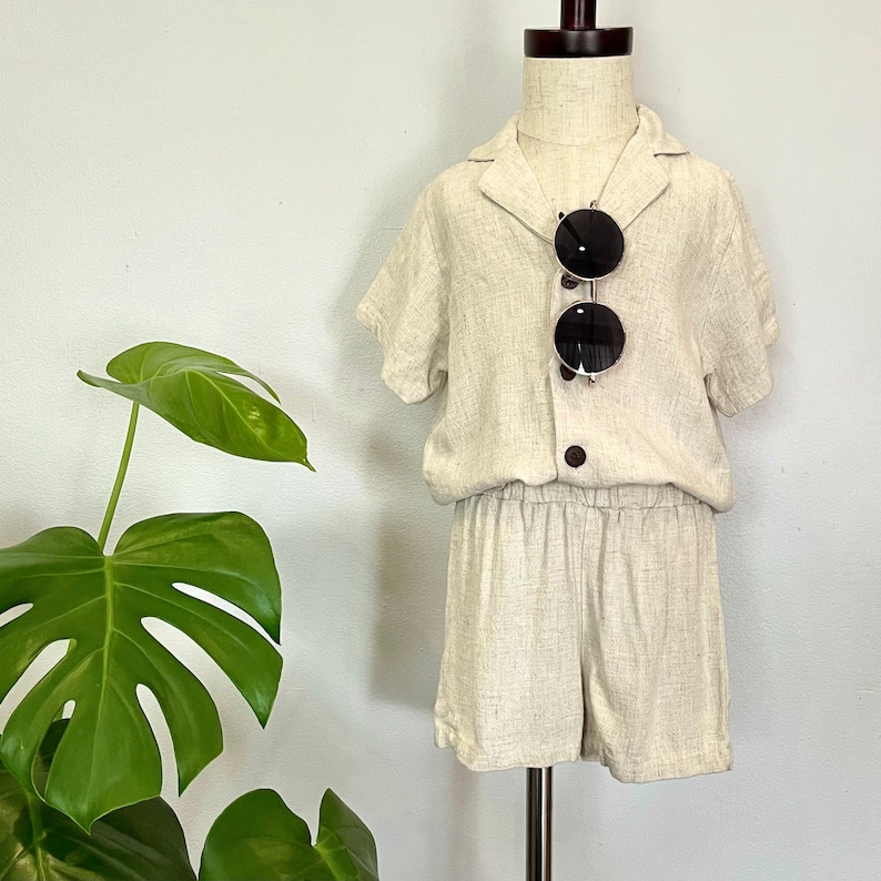 Kids Linen Set Toddler Boy Girl Vacation Outfit Summer - Etsy