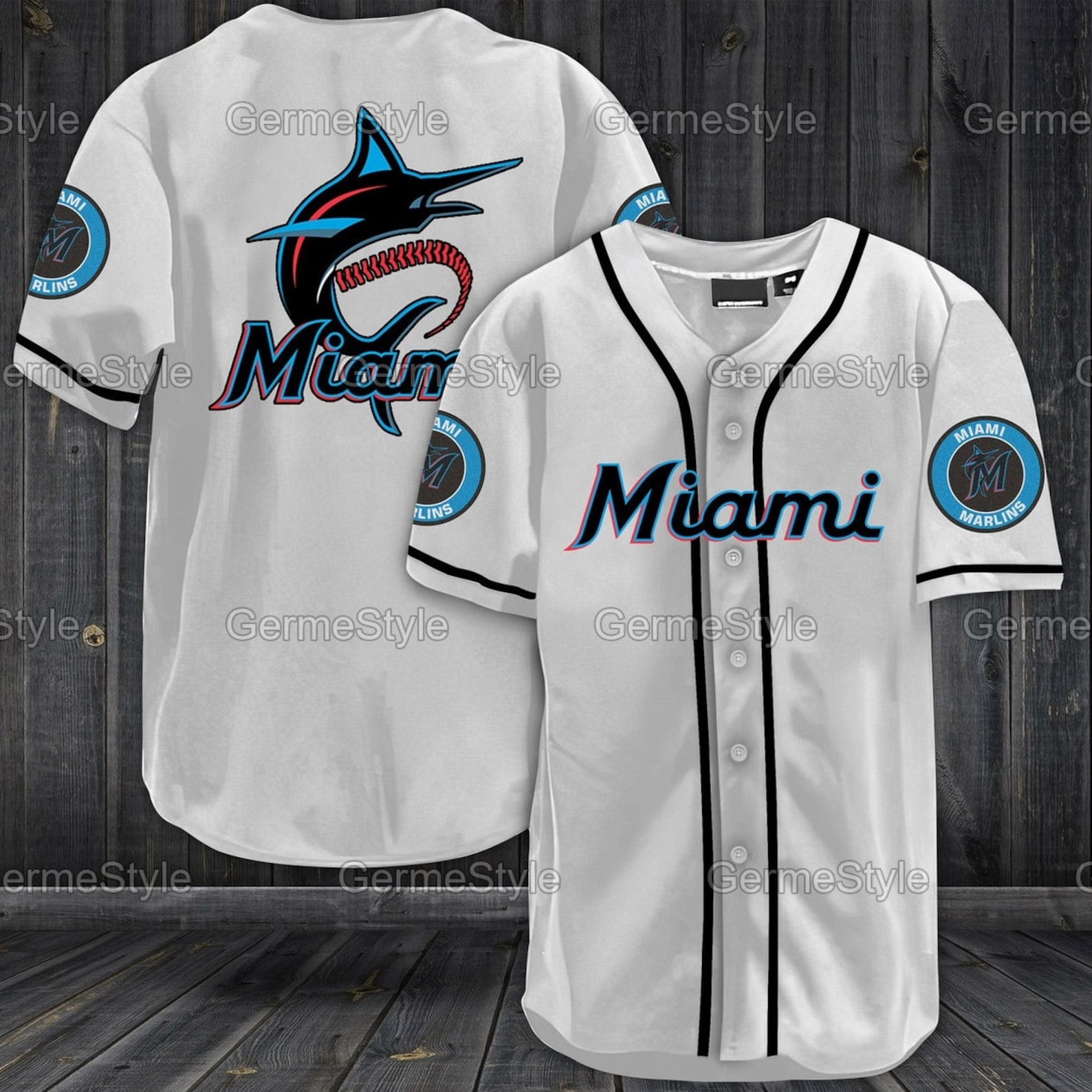 Miami Marlins MLB Baseball Shirt MLB Miami Marlins Jersey | Etsy