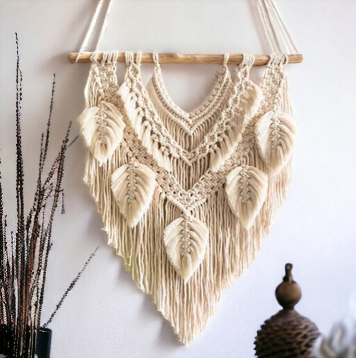 Boho Macrame Wall Hanging Medium Macrame Wall Hanging Boho Wall Decor ...