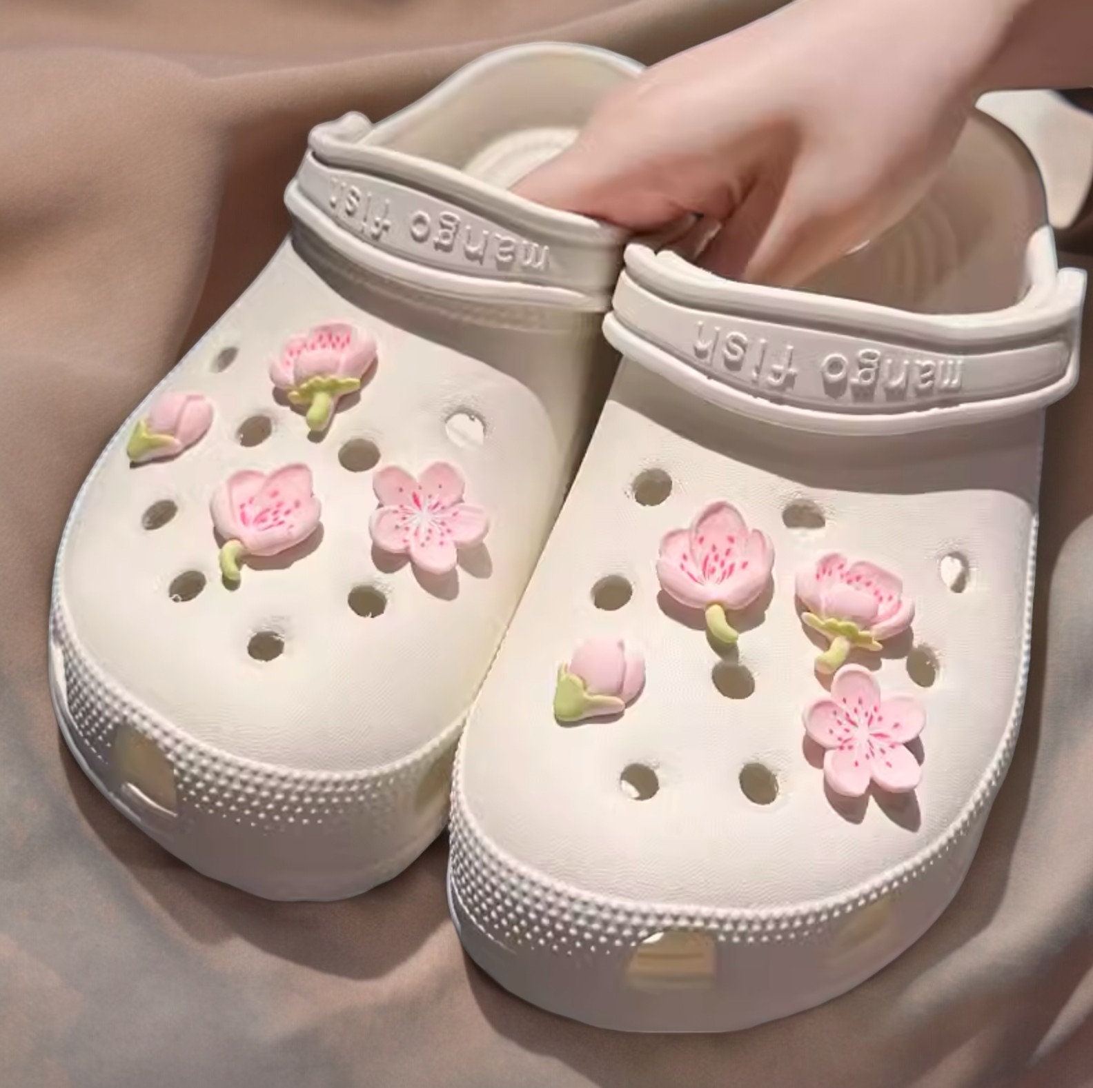 Wild Flower Jibbets Preppy Croc Gibbets Croc Charms for Girl Peach ...