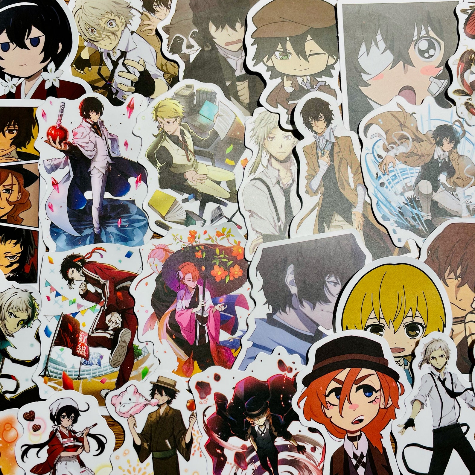 Bungou Stray Dogs Stickers Pack Dazai Stickers Chuuya | Etsy