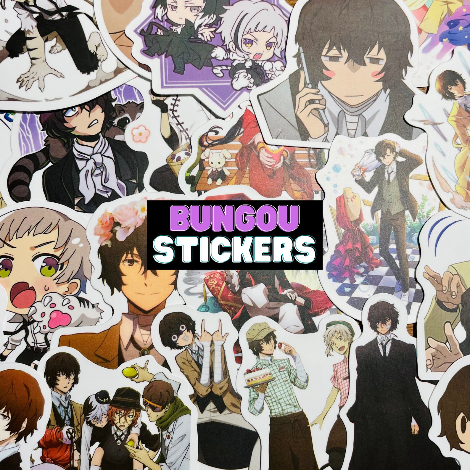 Bungou Stray Dogs Stickers Pack Dazai Stickers Chuuya | Etsy