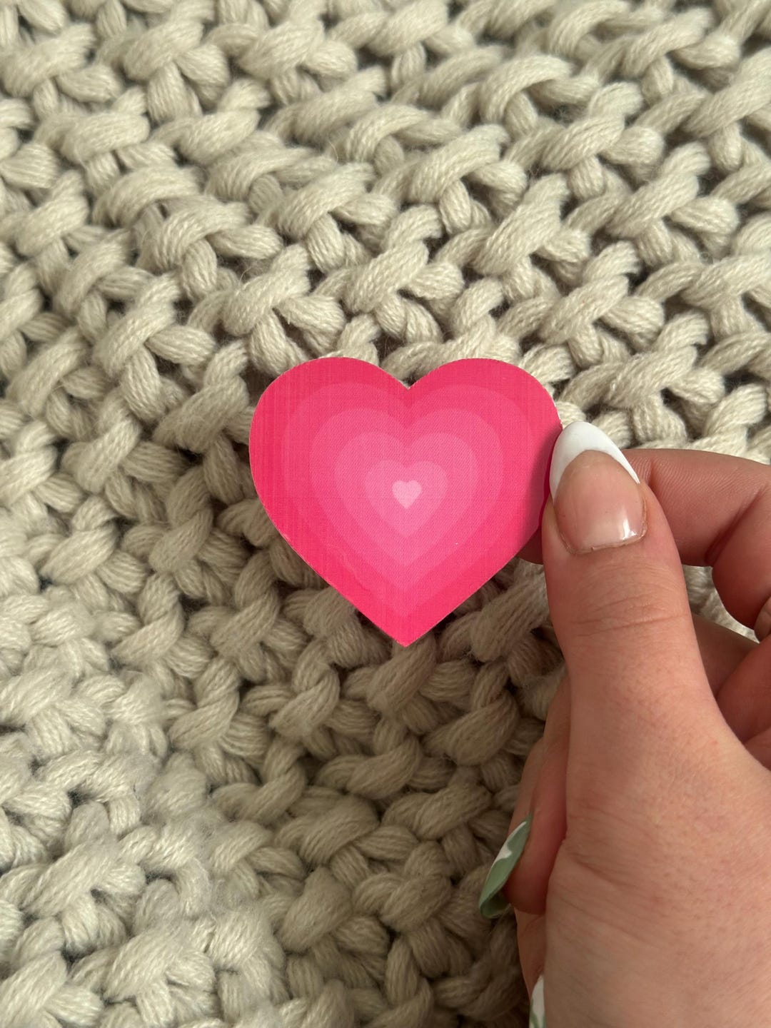 Continuous Heart Sticker - Etsy