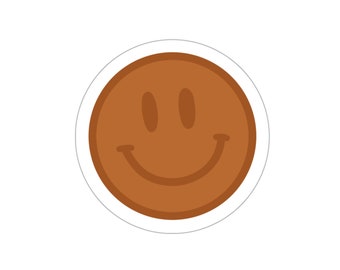 Muted Color Smiley Face Sticker - Etsy