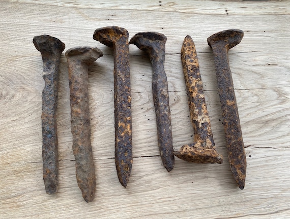 Rusty Vintage Railroad Spike Nails. Handmade Hand-forged | Etsy