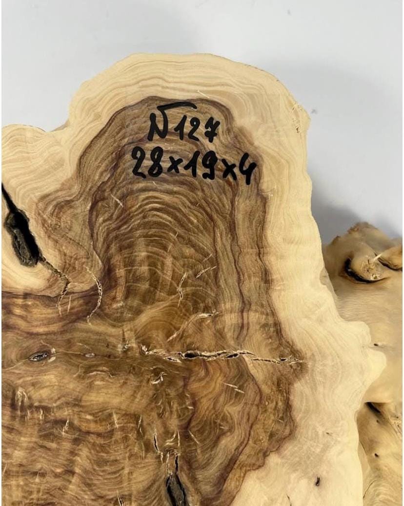 Lilac Burl Wood Slab: Live Edge DIY Craft Wood Slice. Raw Solid Wood ...