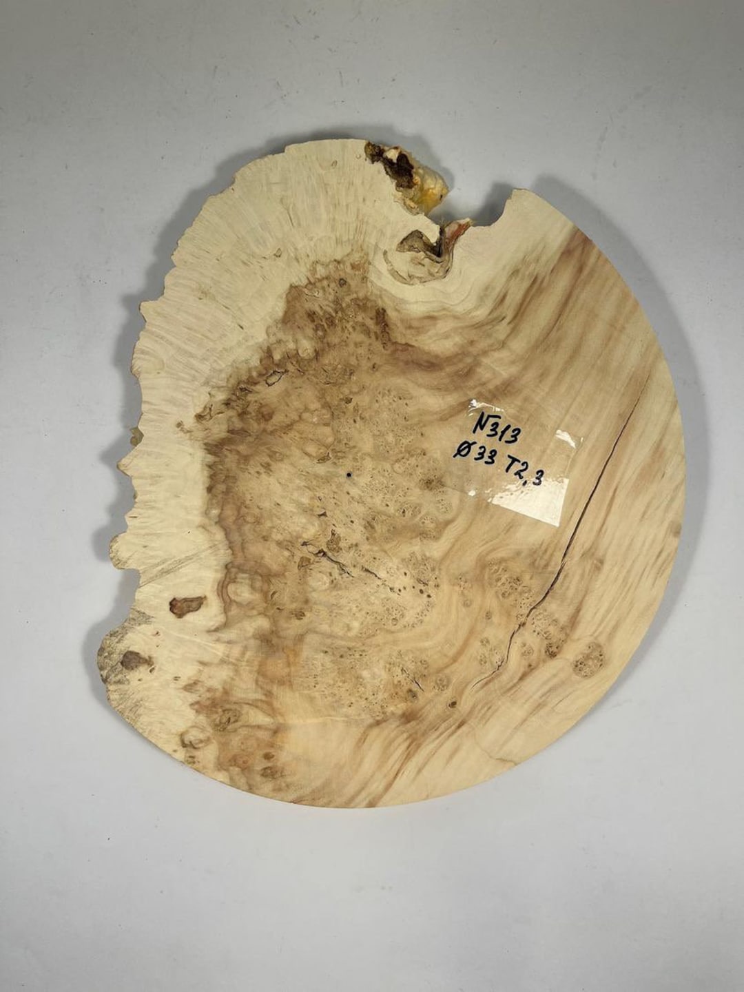 Maple Burl. 13”. Wood Burl. Live Edge Slab. Epoxy Resin. Round Burl ...