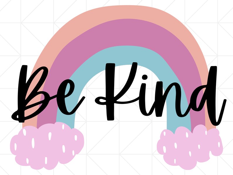 Be Kind Rainbow Digital Download - Etsy