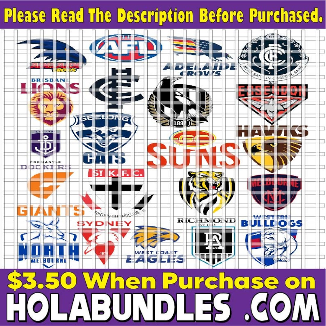 A F L Teams Bundle Svg, Afl Logo Svg, Football Svg, A F L Bundle Svg ...