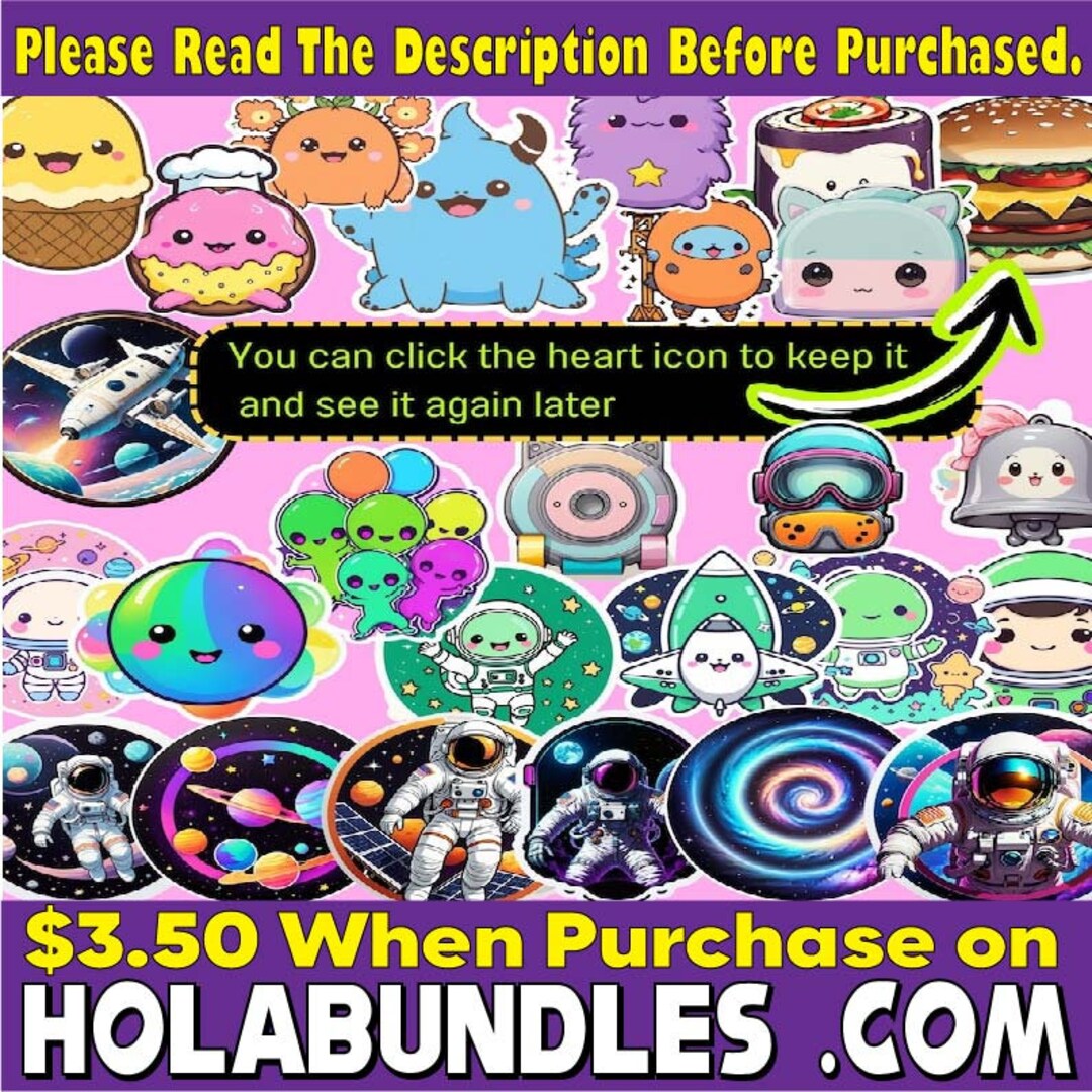 10,000 Sticker Mega Bundle, Digital Sticker Pack, Sticker Bundle ...