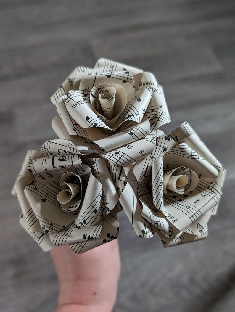 Music Page Flowers, Music Paper Flowers, - Etsy UK