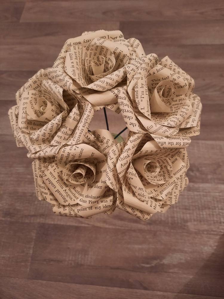 Paper Book Flowers, Book Page Flowers, - Etsy UK