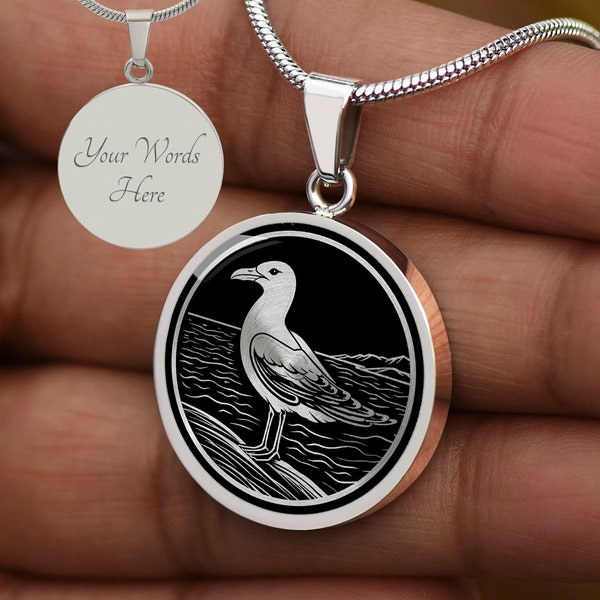 Seagull Necklace - Etsy